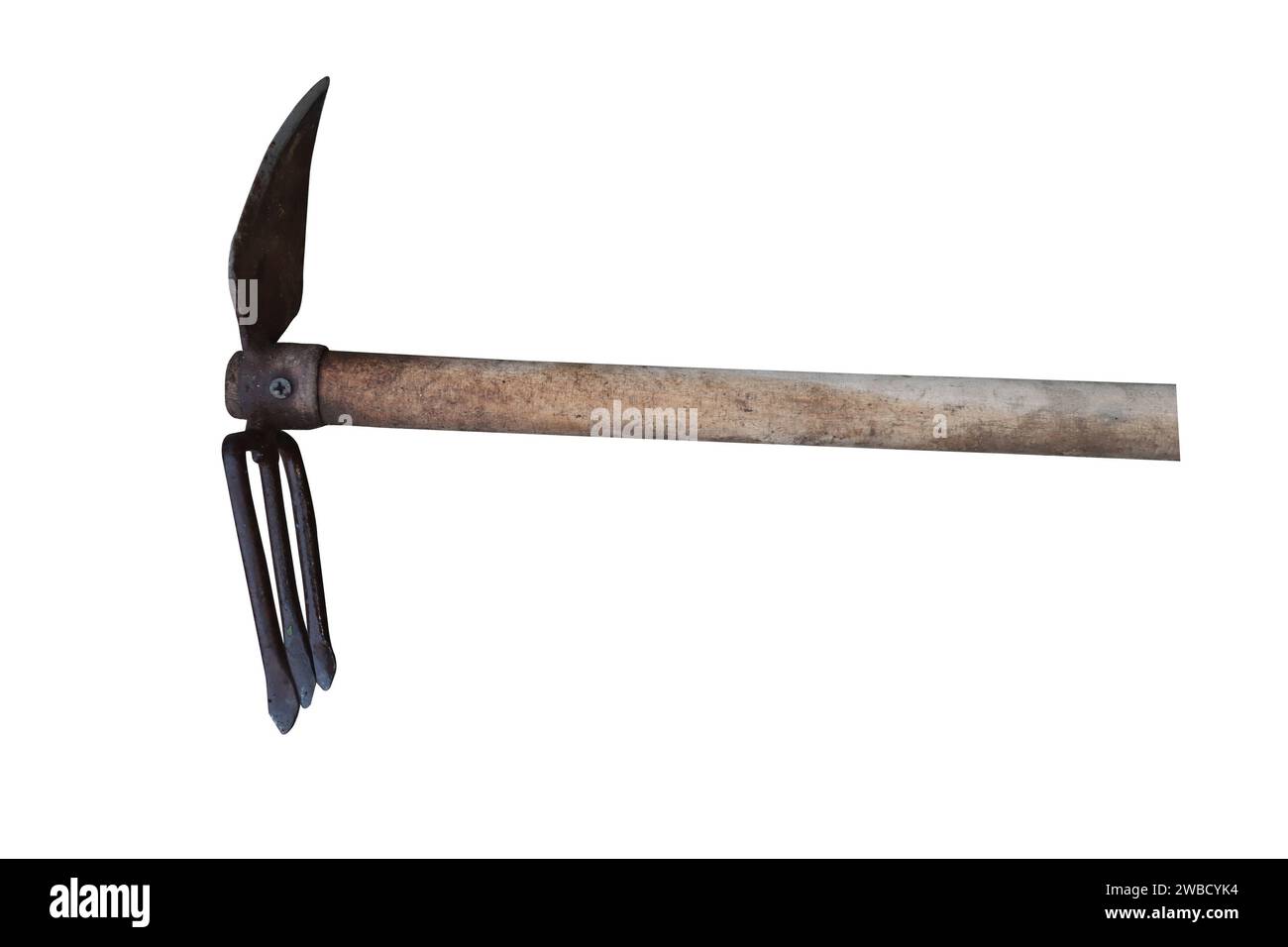 Dig tool isolated on white background, farmer hand tool Stock Photo - Alamy