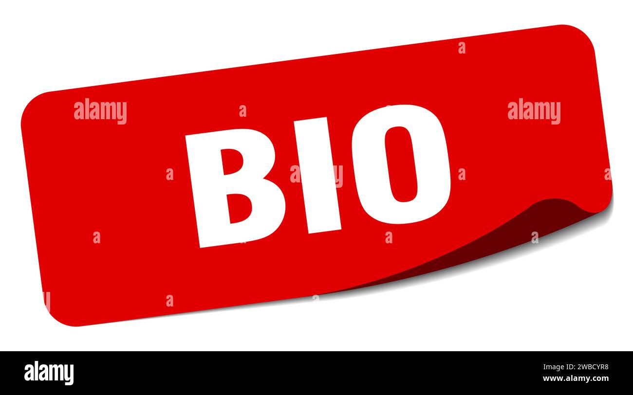 bio sticker. bio rectangular label isolated on white background Stock ...