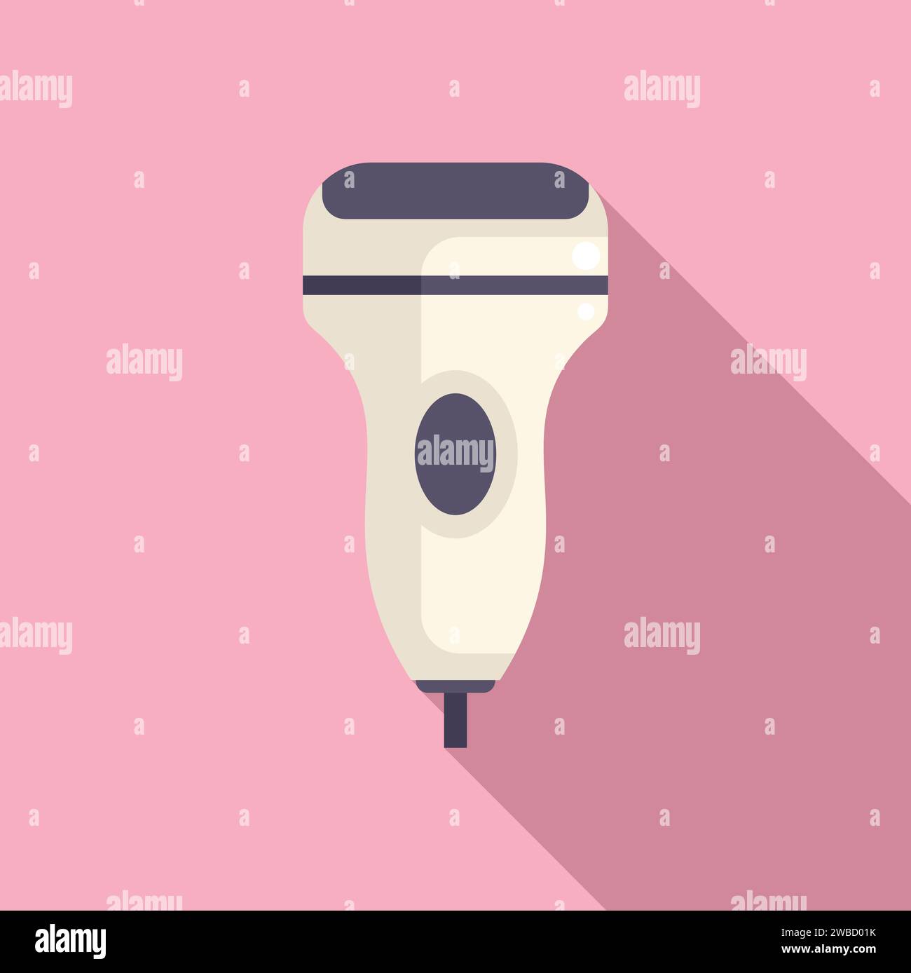 Sonograph device icon flat vector. Medical ultra sound. Test ...