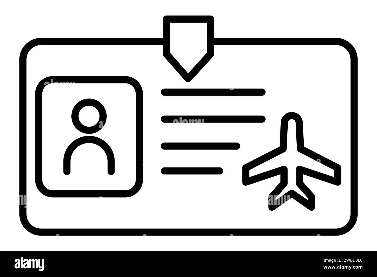 id card icon. icon related to identification document. line icon style ...
