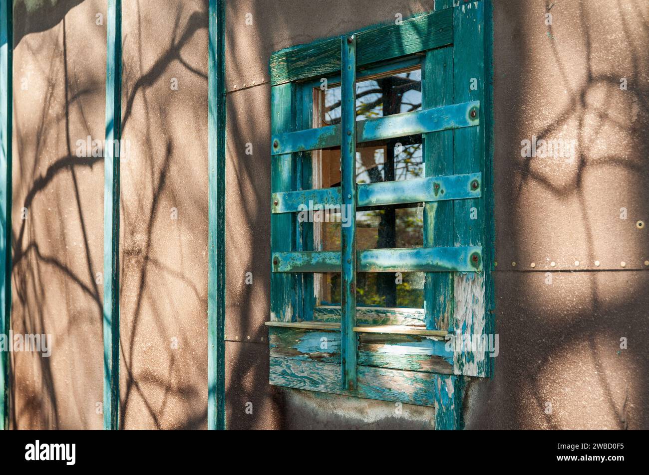 Blue Window in one of the Historic Houses of Sugar Grove, Pennsylvania ...