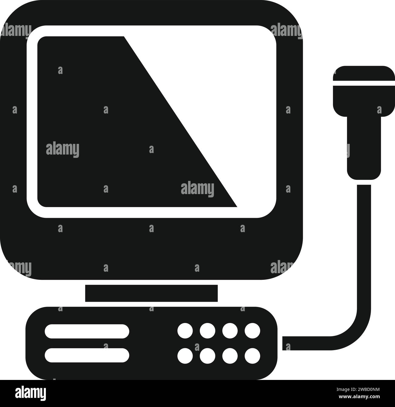 Monitor sonograph icon simple vector. Ultrasonic doctor. Test pregnancy ...