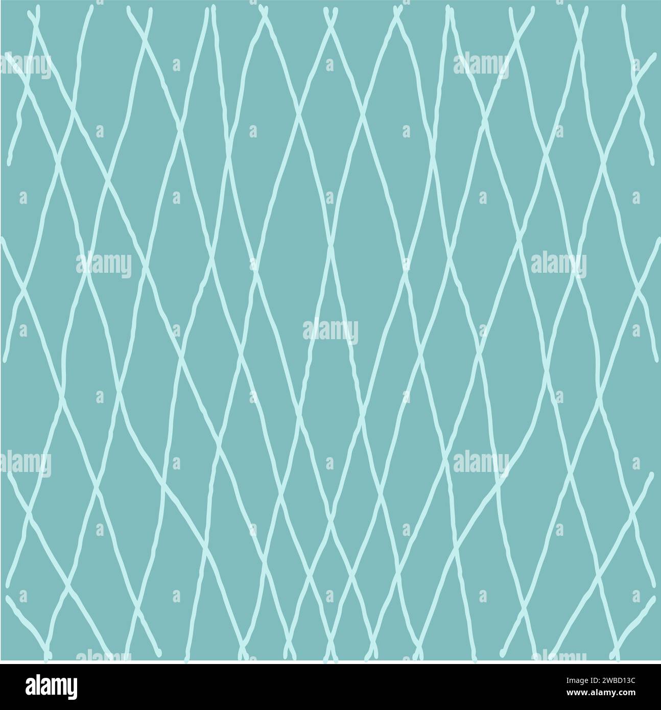 Hand drawn grid. doodle green, grey, blue plaid pattern. Check, square ...