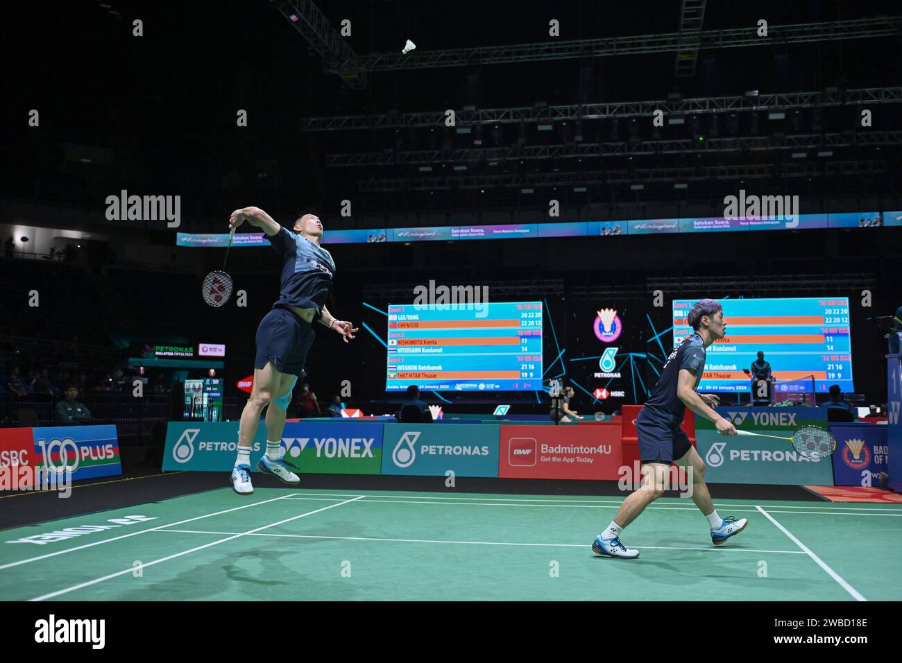 Kuala Lumpur, Malaysia. 10th Jan, 2024. Lee Jhe-Huei (R)/Yang Po-Hsuan ...