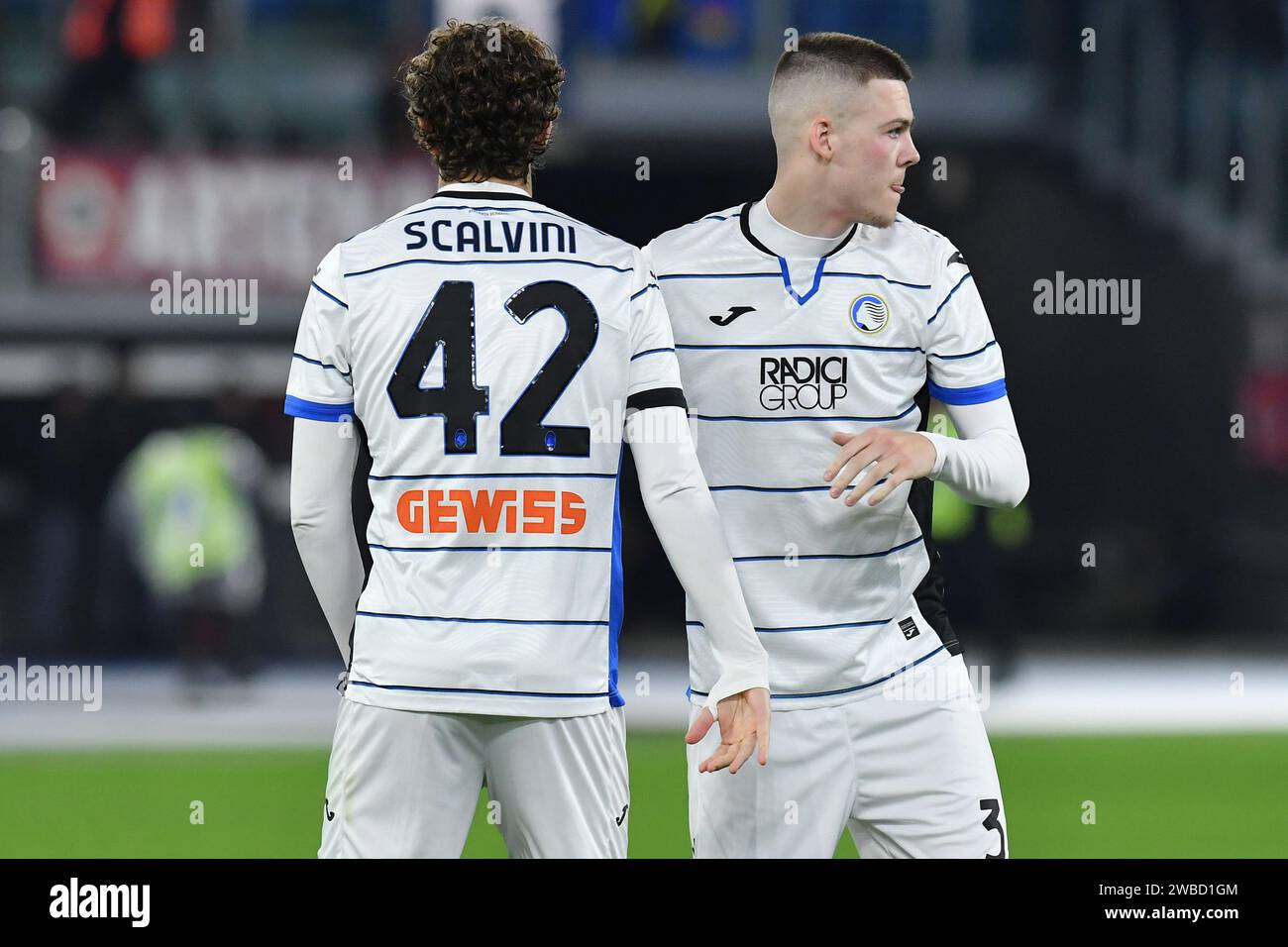 Rome, Lazio. 07th Jan, 2024. Giorgio Scalvini of Atalanta, Emil Holm of ...