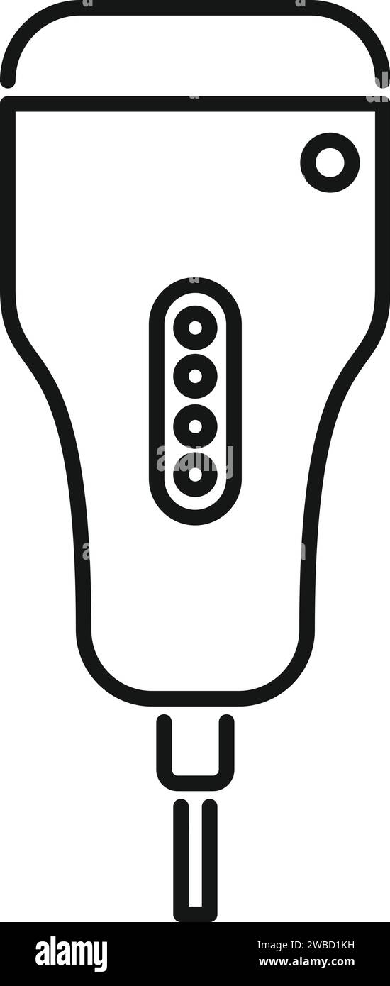 Health exam icon outline vector. Device ultra sound. Ultrasonic cardiac ...