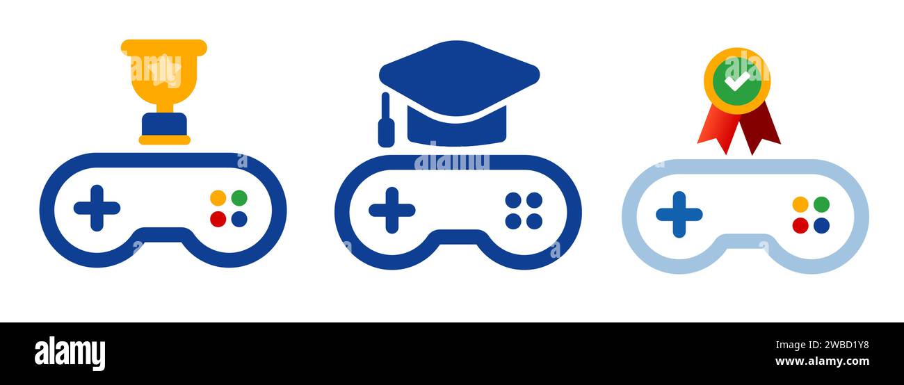 Gamification icon interactive engaging education gaming controller ...