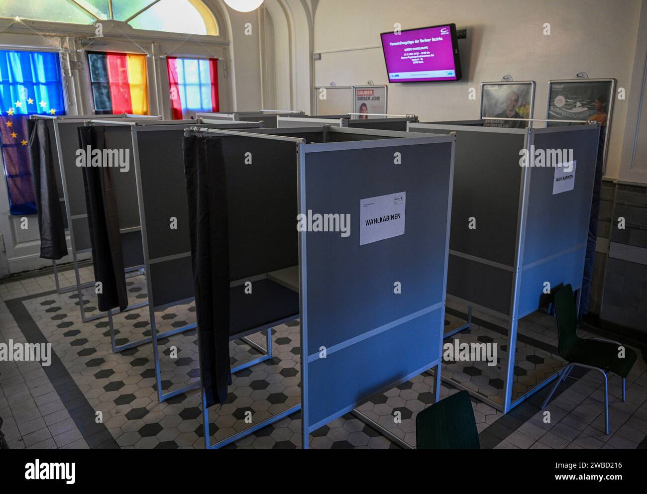 Berlin, Germany. 09th Jan, 2024. Polling booths are available at the ...