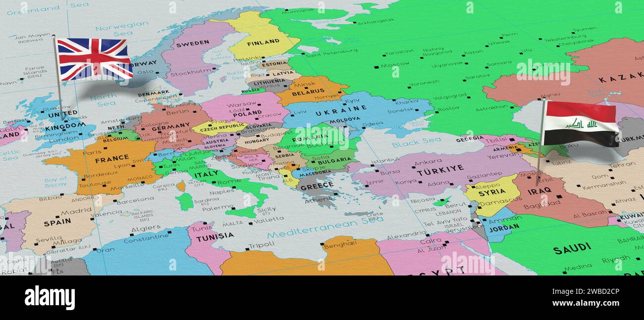 Iraq political map administrative hi-res stock photography and images ...