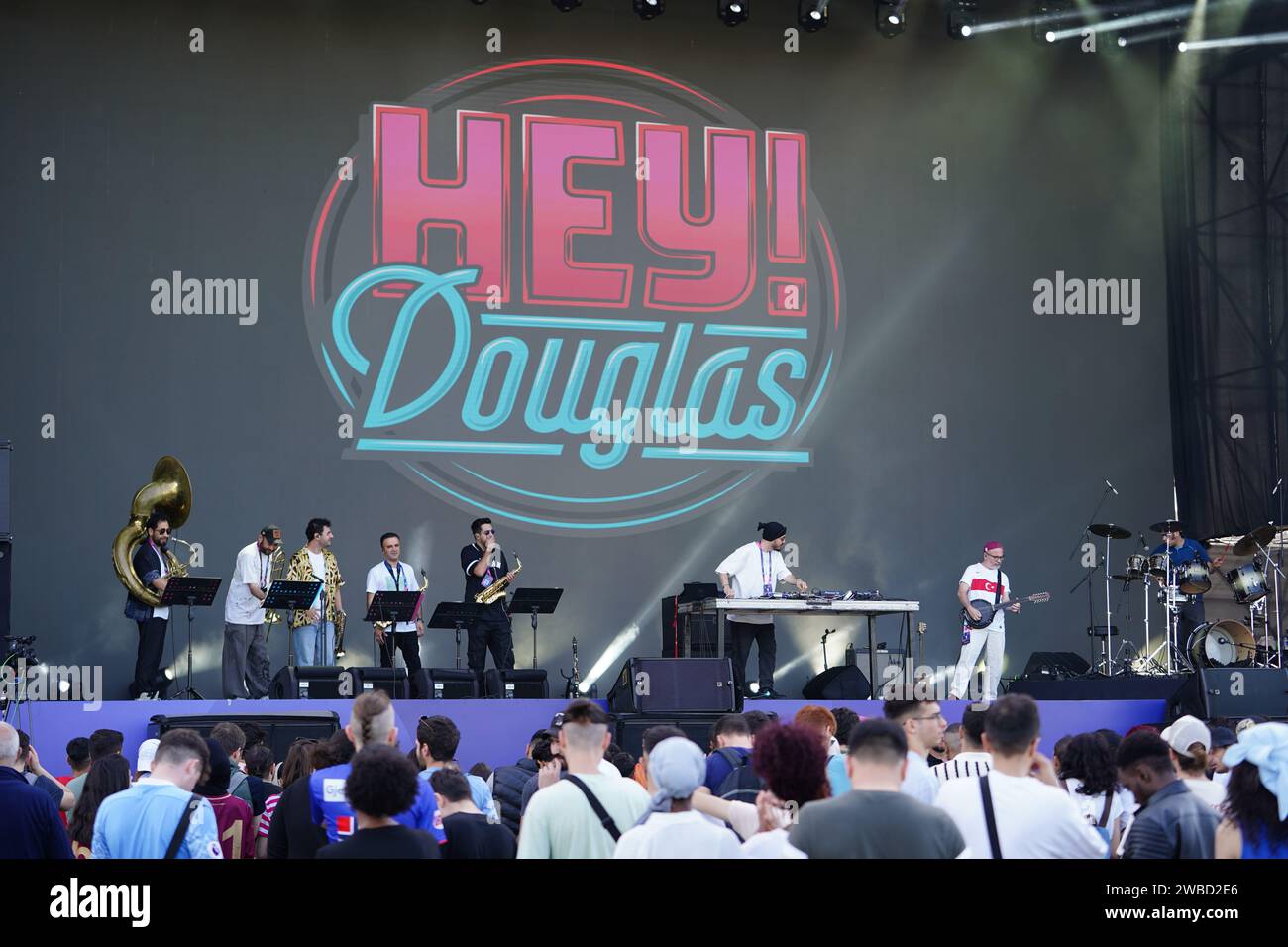 ISTANBUL, TURKIYE - JUNE 10, 2023: Hey Douglas Concert during Champions League Final Festival in ...
