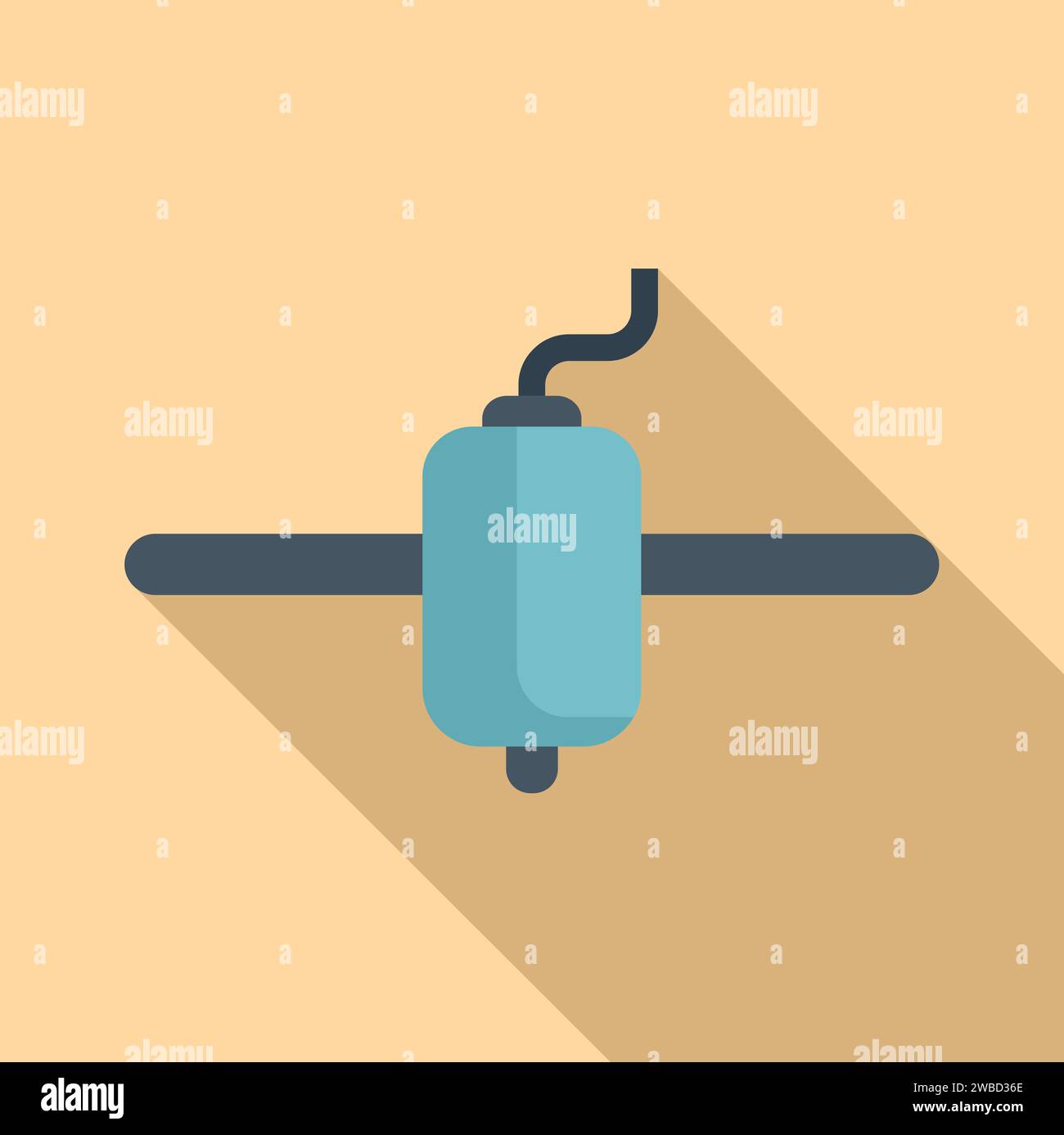 Printing cell bio icon flat vector. Medical science. Organ transplant ...