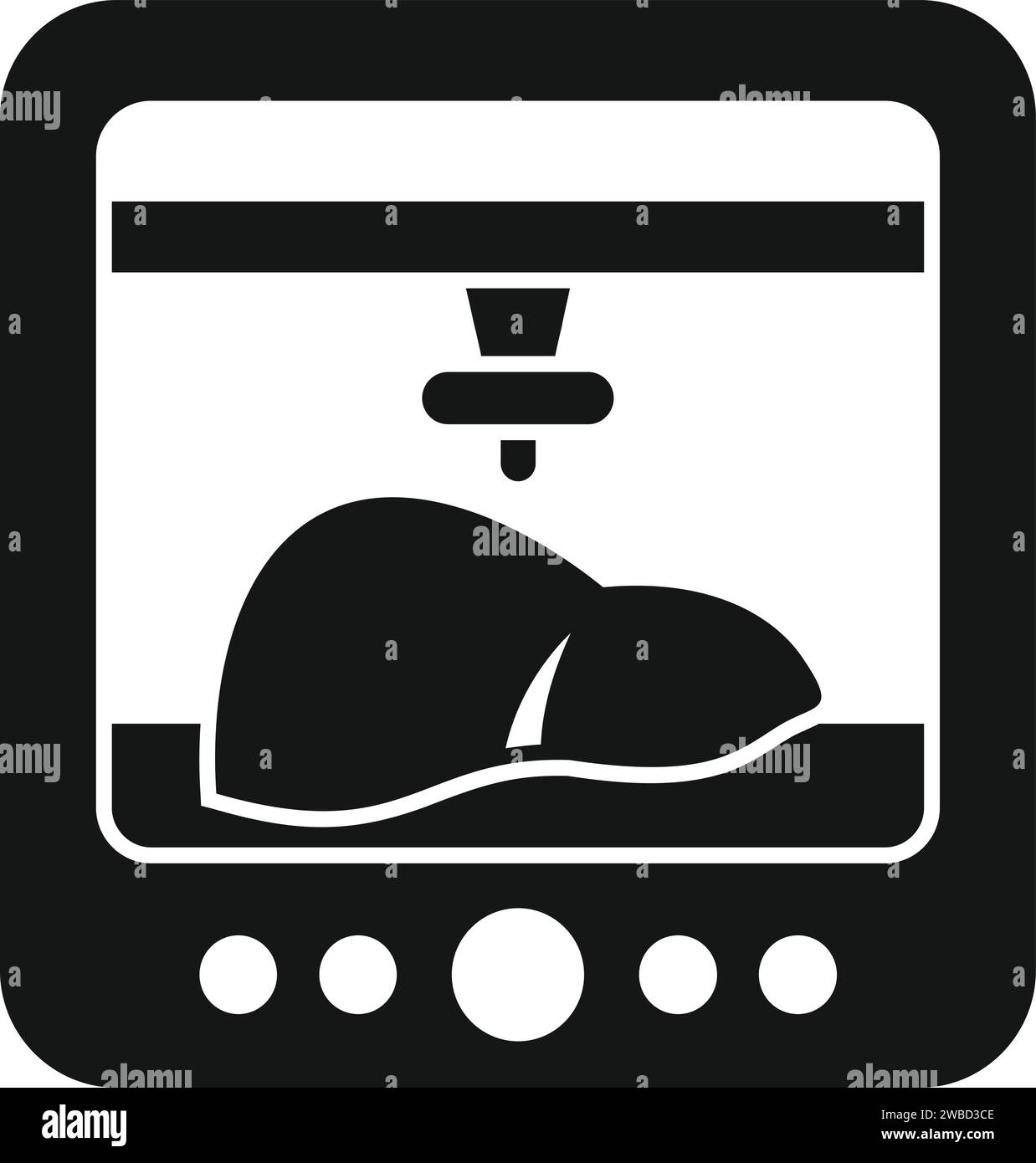 Liver printing box icon simple vector. Medical bio science. Future dna ...