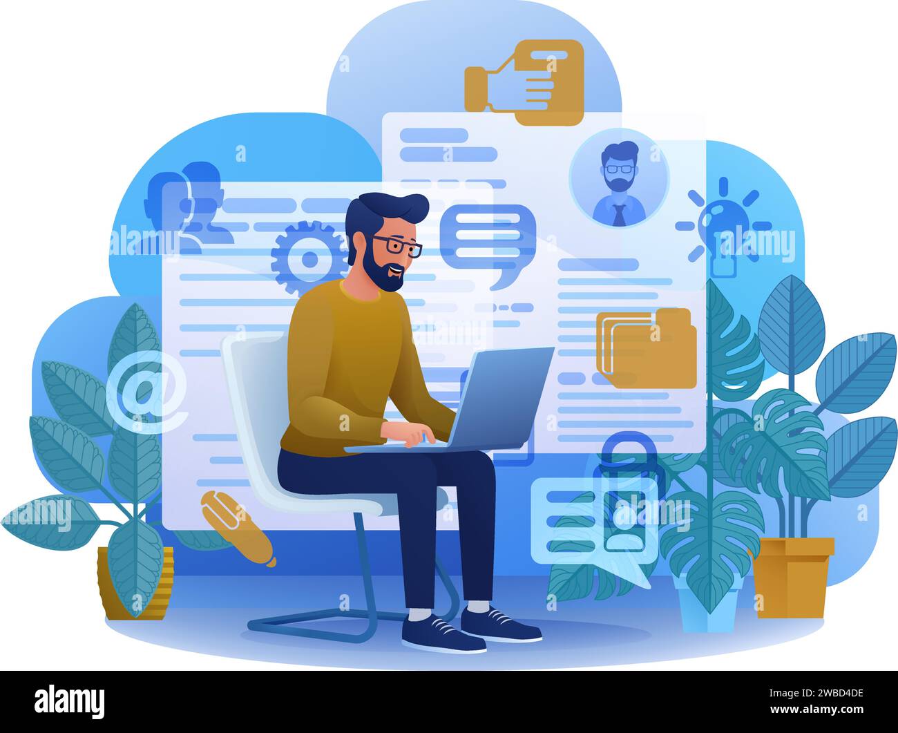 Online cv application recruitment Cut Out Stock Images & Pictures - Alamy