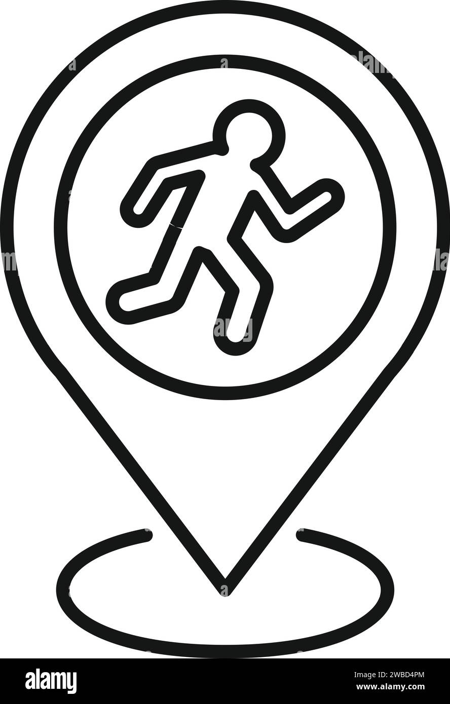 Runner App Location Icon Outline Vector Smart Watch Sport Health Gym Stock Vector Image And Art