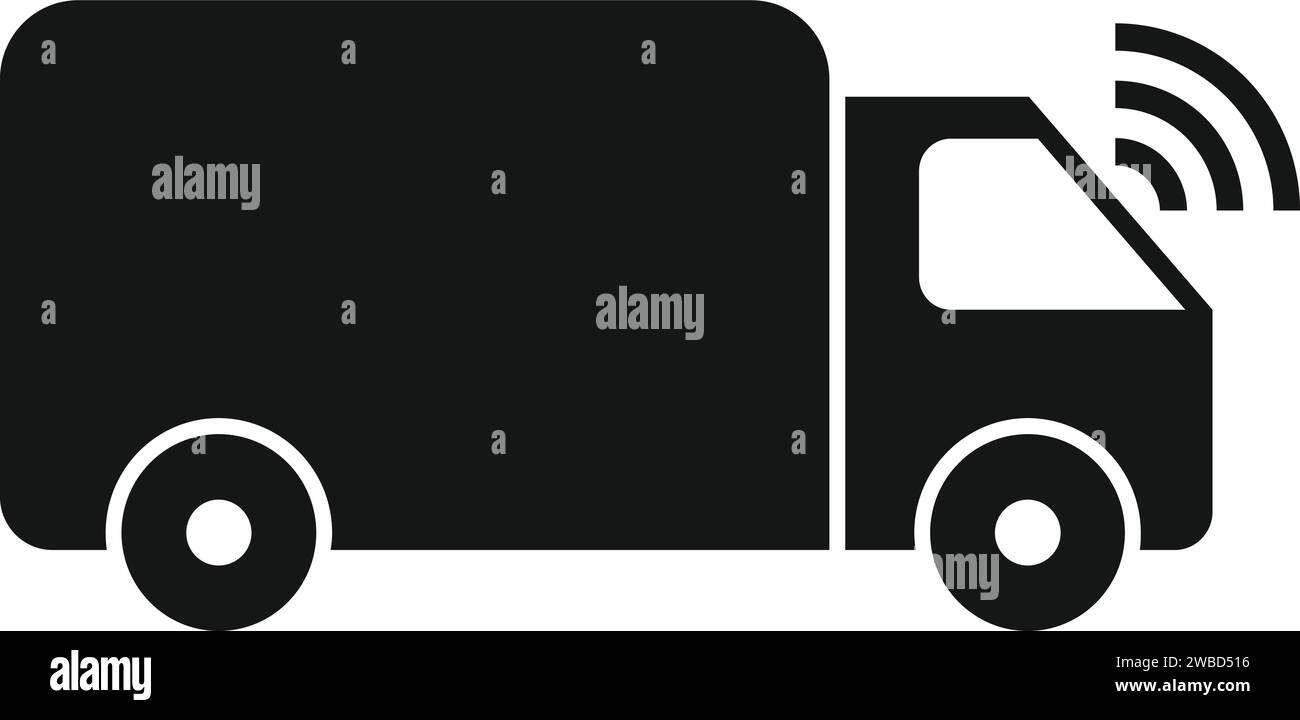 Truck sensor control icon simple vector. Safety traffic. Toll front ...