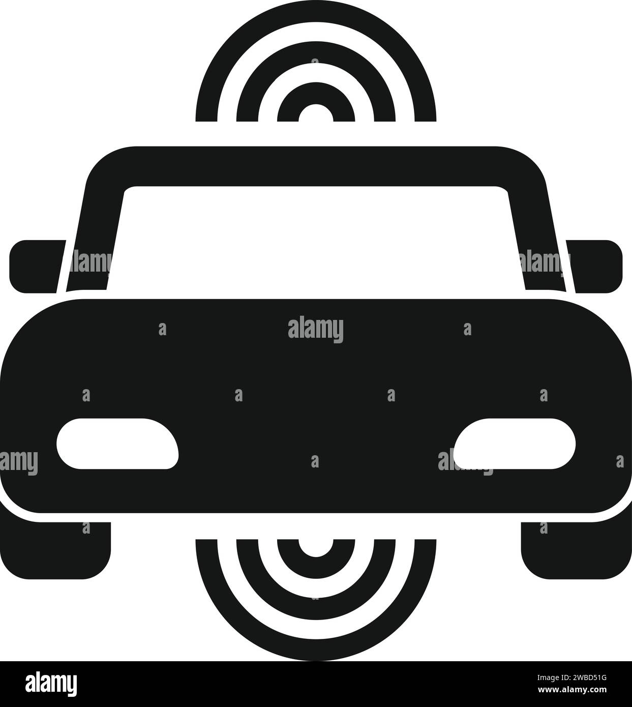 Safety car control icon simple vector. Auto alert. Safety stop view ...