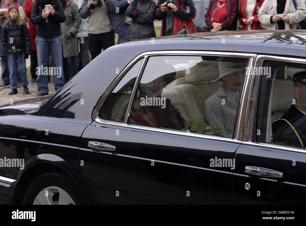 HM the Queen Margrethe II and prince Henrik arrive at Special exhibtion ...