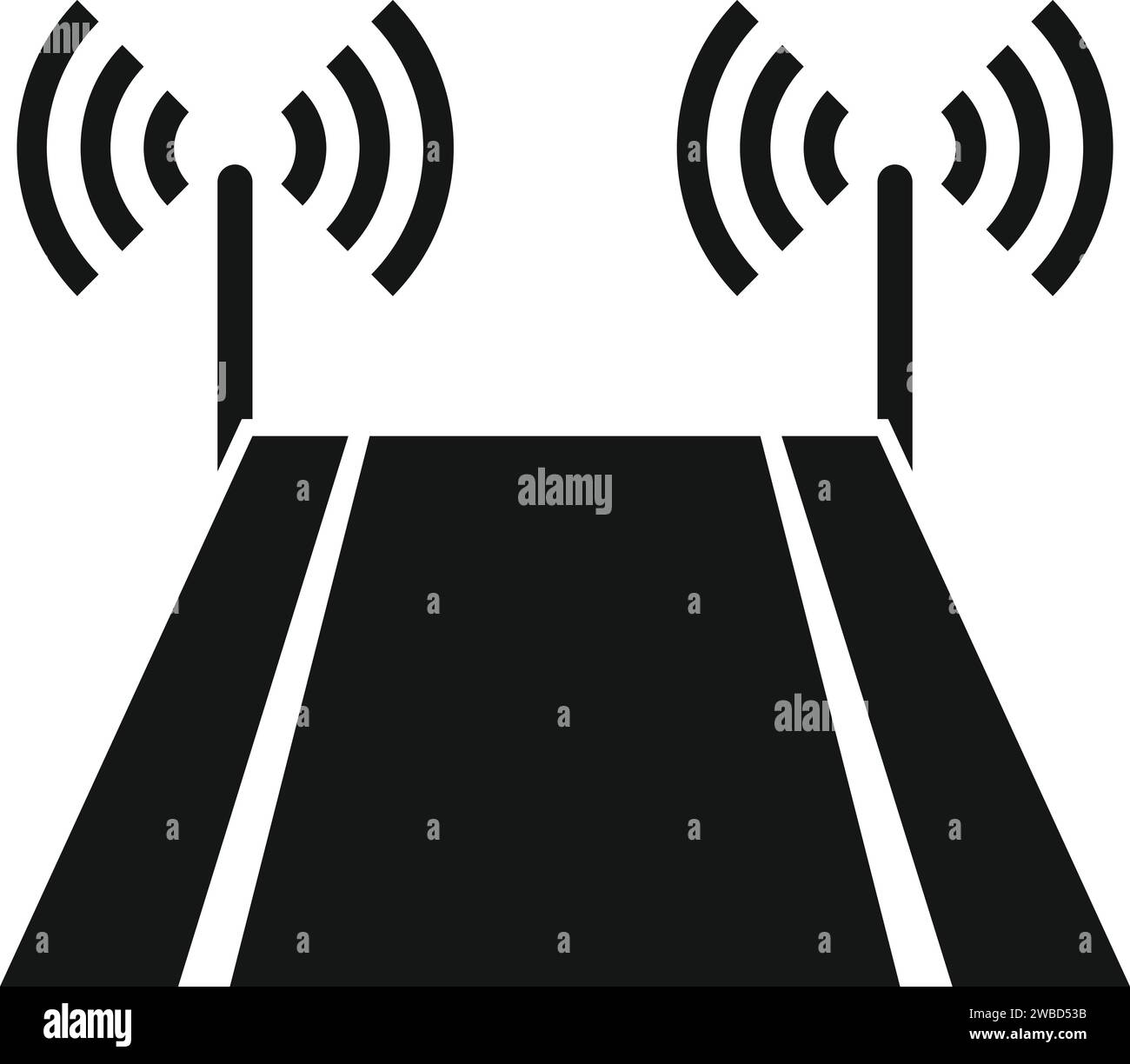 Smart control sensor icon simple vector. Care seat spot. Crosswalk ...