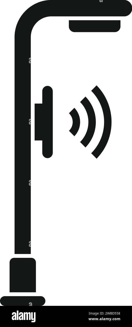 Smart stop control icon simple vector. Road sensor. Alert care Stock ...