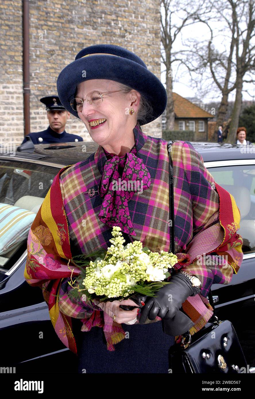 HM the Queen Margrethe II and prince Henrik arrive at Special exhibtion ...