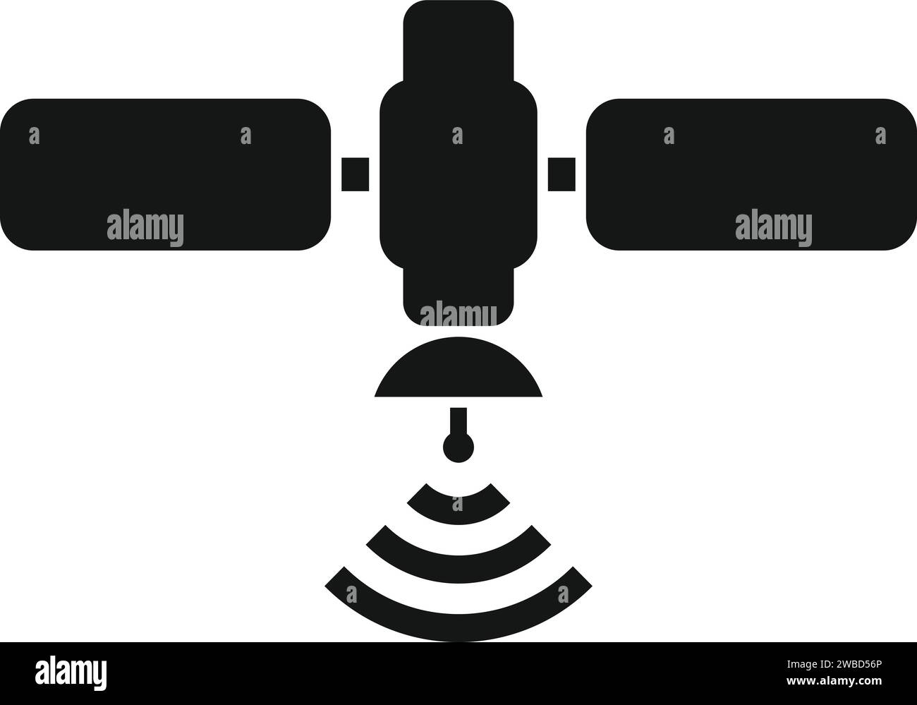 Satellite road sensor icon simple vector. Safety system. Traffic ...