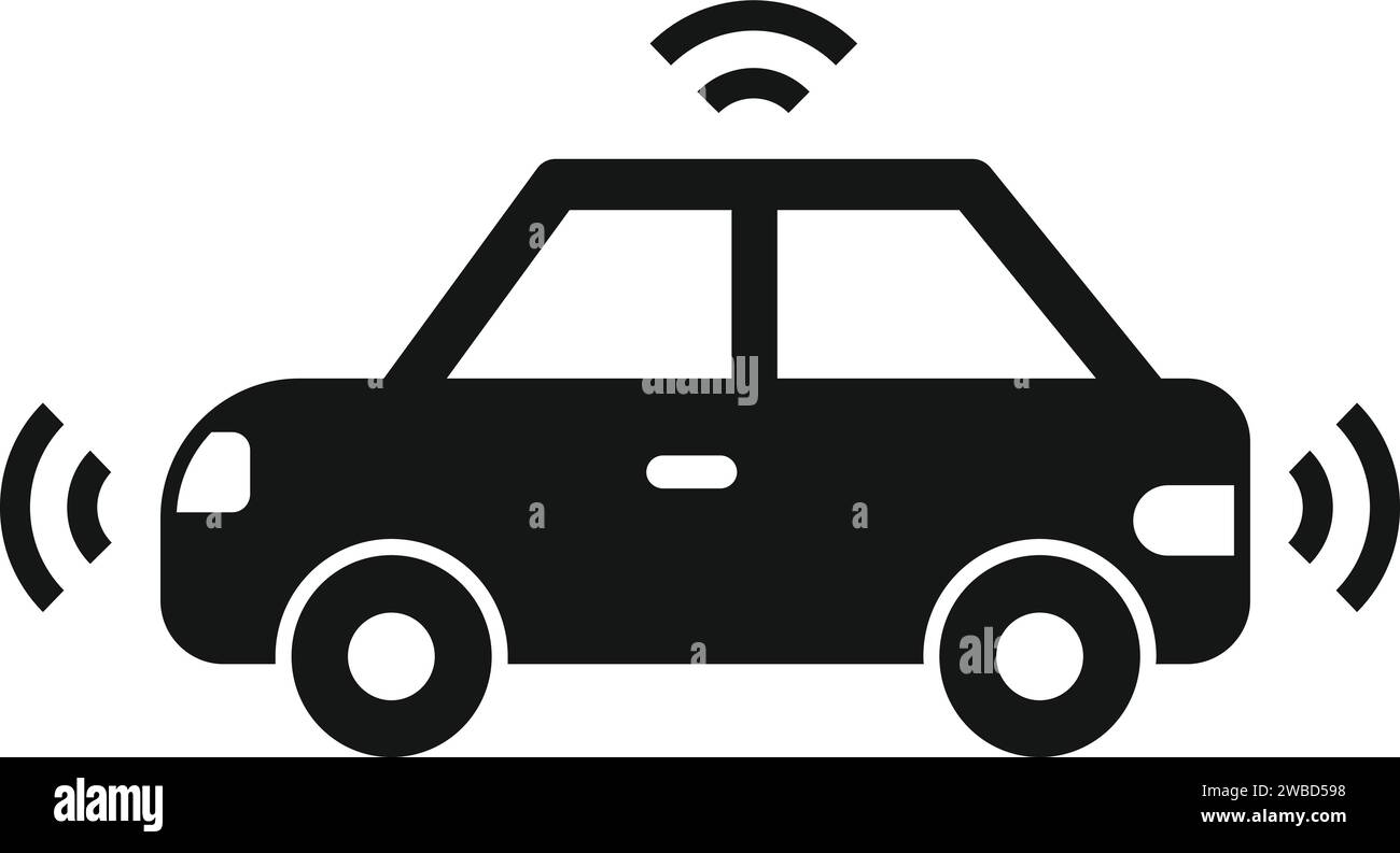 Alert car control icon simple vector. Safe driver. Auto seat blind ...