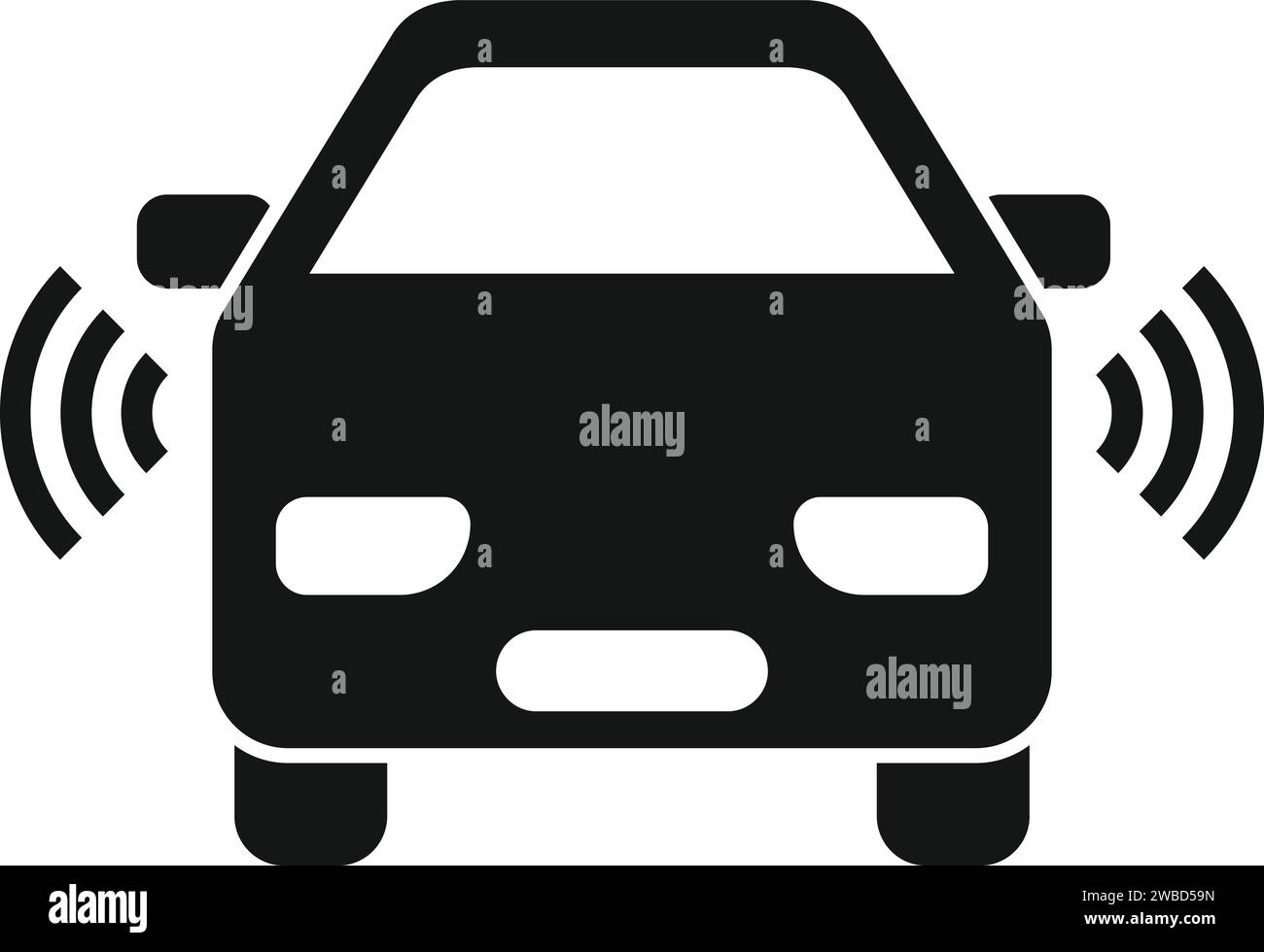 Vehicle safety icon simple vector. Control toll. Network alert traffic ...