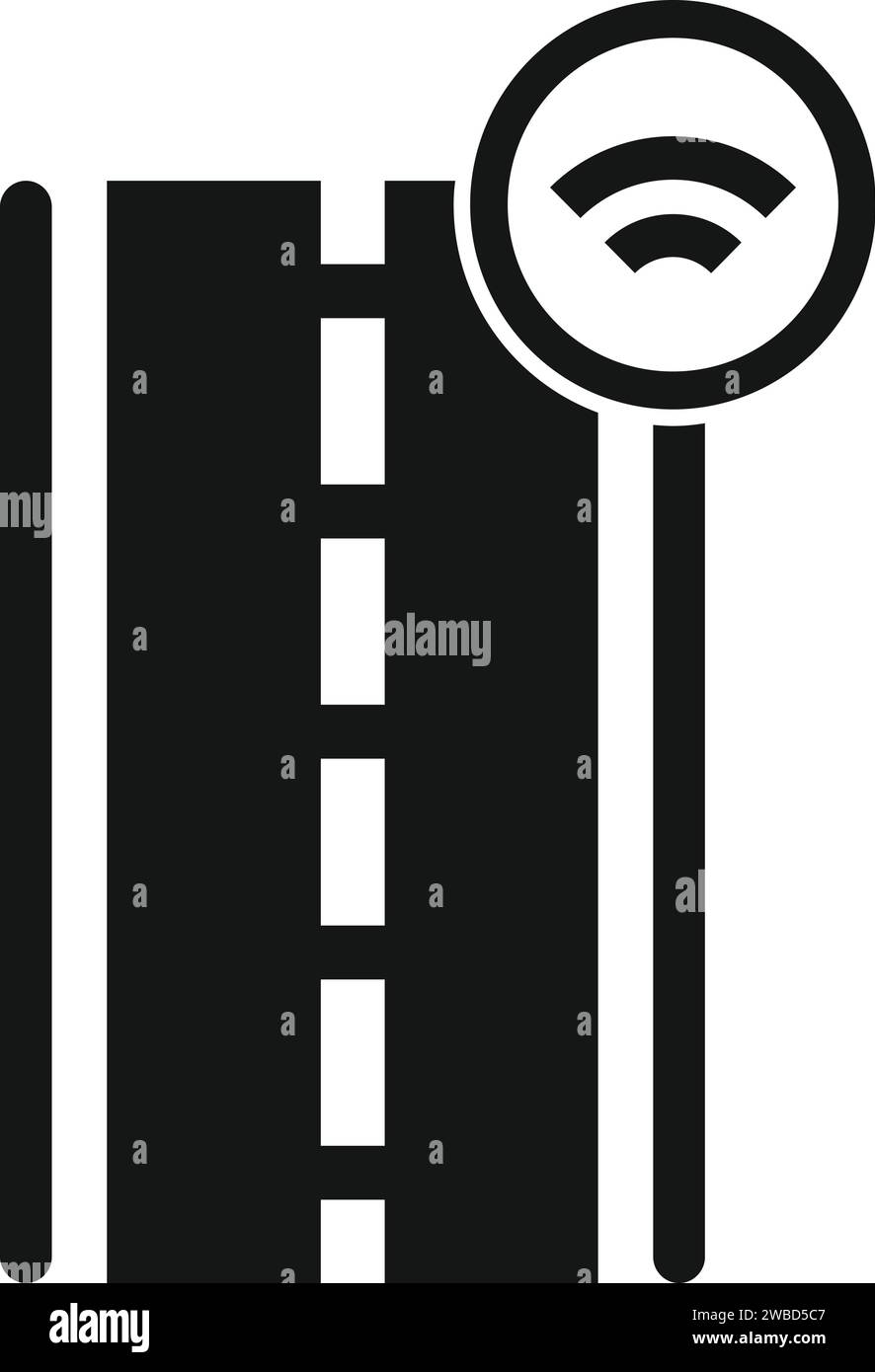 Smart accident sensor icon simple vector. Control view. Vehicle toll ...