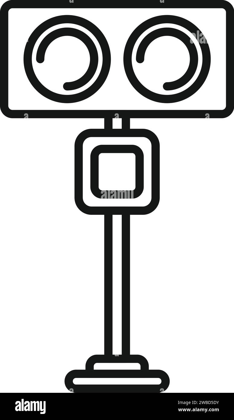 Sensor detector icon outline vector. Road safe traffic. Control vehicle ...