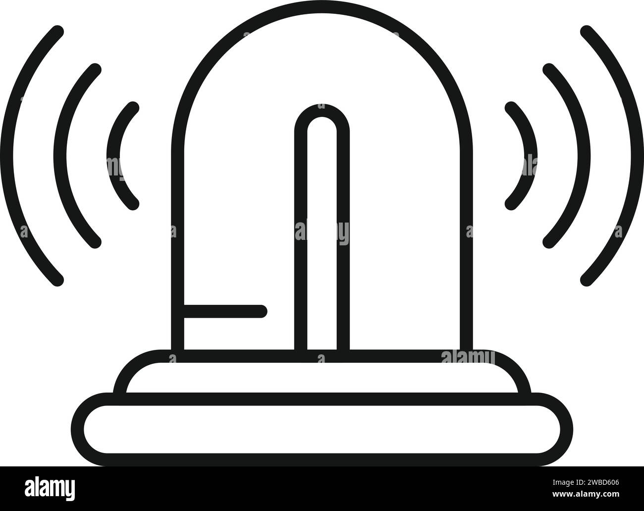 Flasher sensor road icon outline vector. Alert care. Detector seat ...