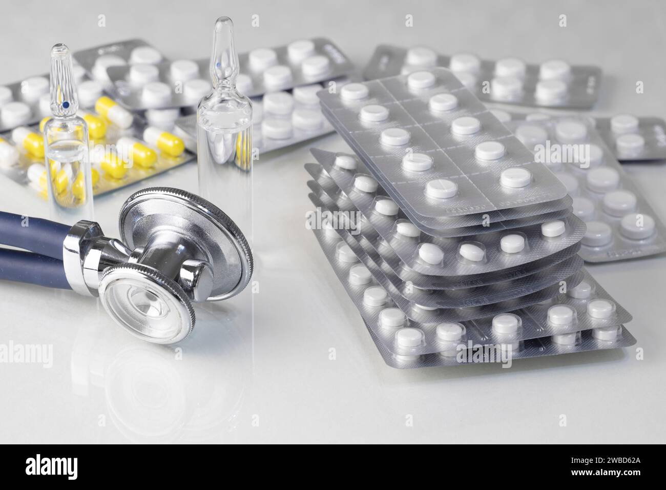 Medicines, antibiotics, antivirals and other tablets and pills for the ...