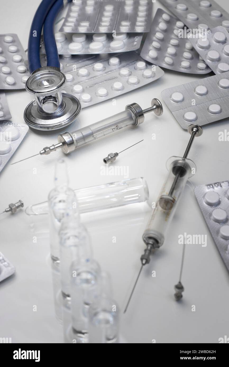 Medicines, antibiotics, antivirals and other tablets and pills for the ...