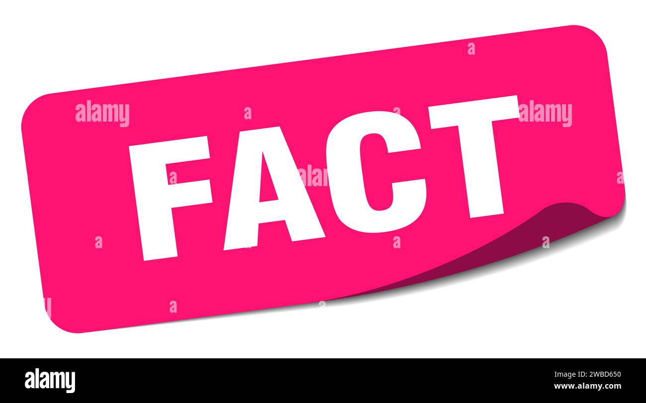 fact sticker. fact rectangular label isolated on white background Stock ...