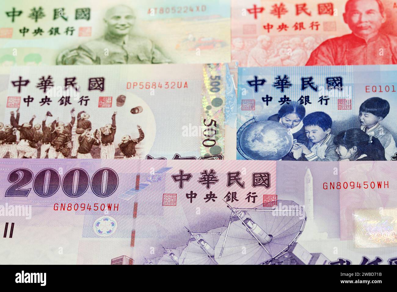 New Taiwan money - dollar a business background Stock Photo - Alamy