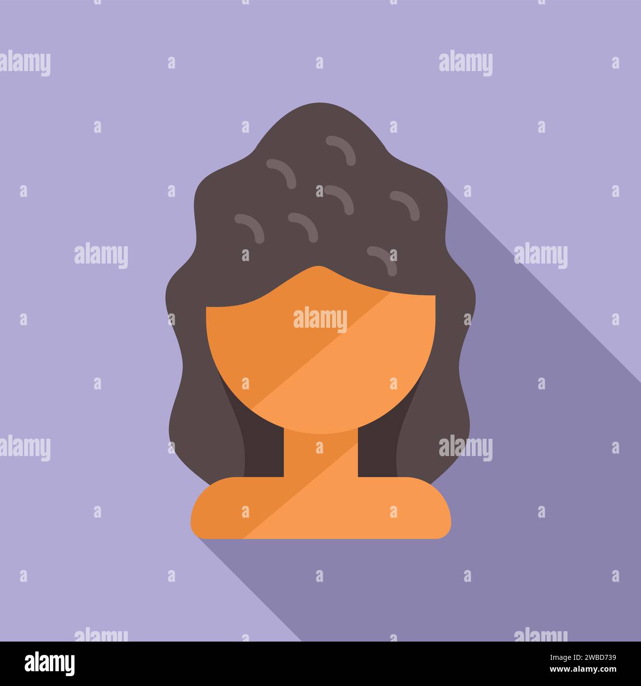 Elegance wig icon flat vector. Artist face. Tint model Stock Vector ...