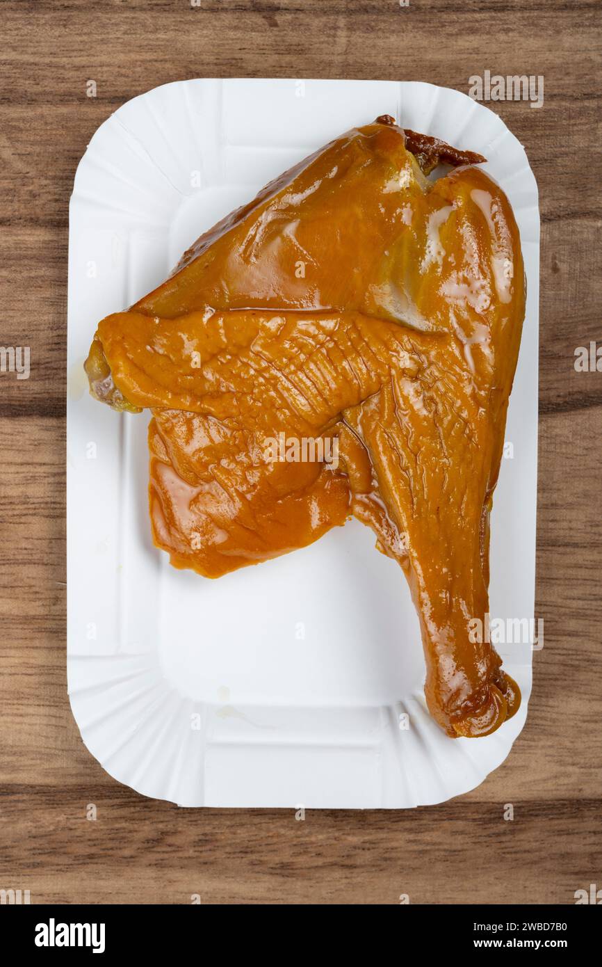 top view instant braised chicken leg at vertical composition Stock ...