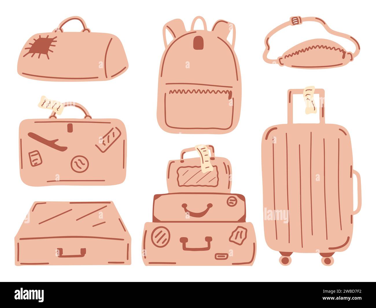 Cartoon luggage Cut Out Stock Images & Pictures - Alamy