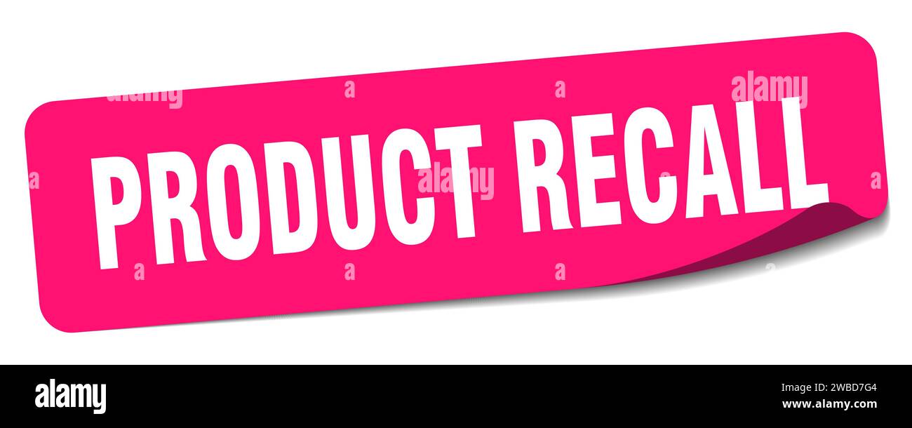 product recall sticker. product recall rectangular label isolated on ...