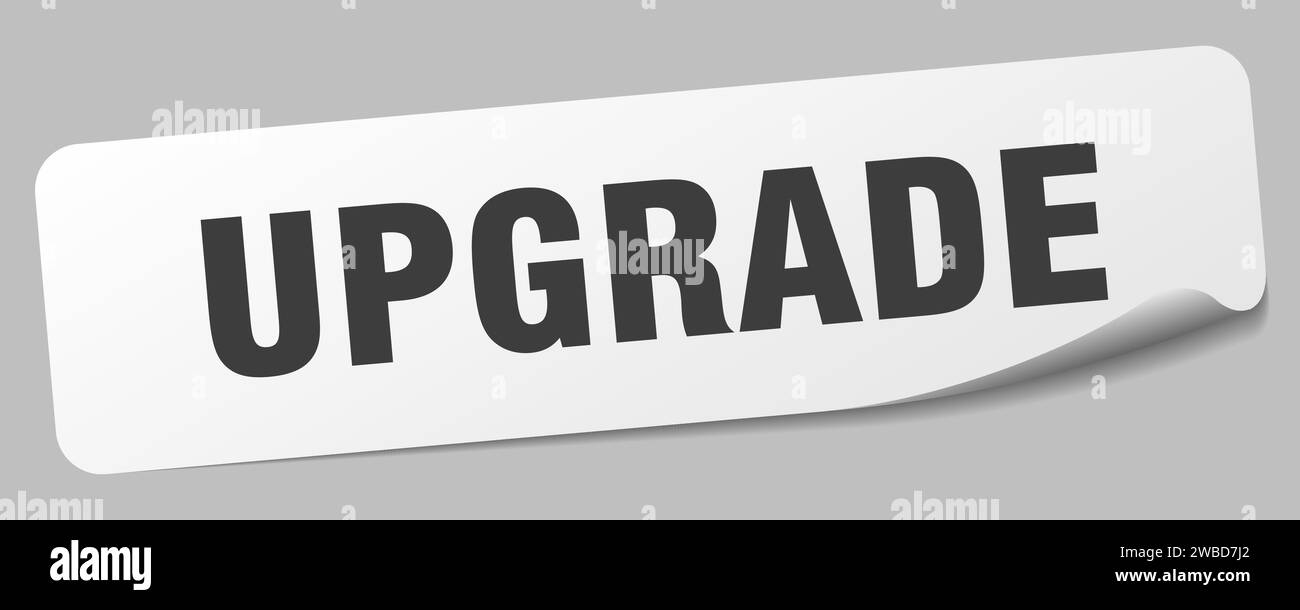 upgrade sticker. upgrade rectangular label isolated on white background ...