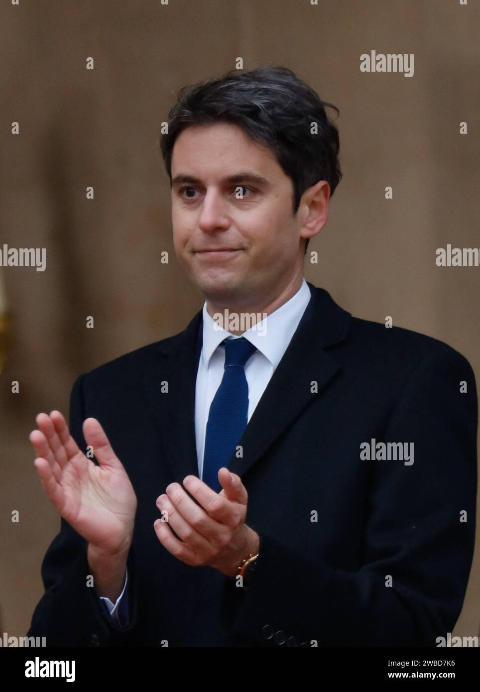 Paris, France. 09th Jan, 2024. Newly appointed Prime minister Gabriel ...