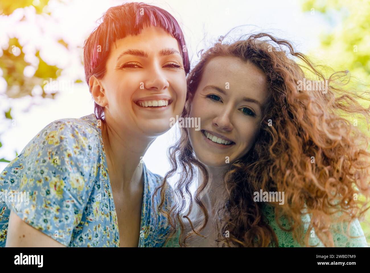 two friend, girlfriend and women using a mobile phone, camera and ...