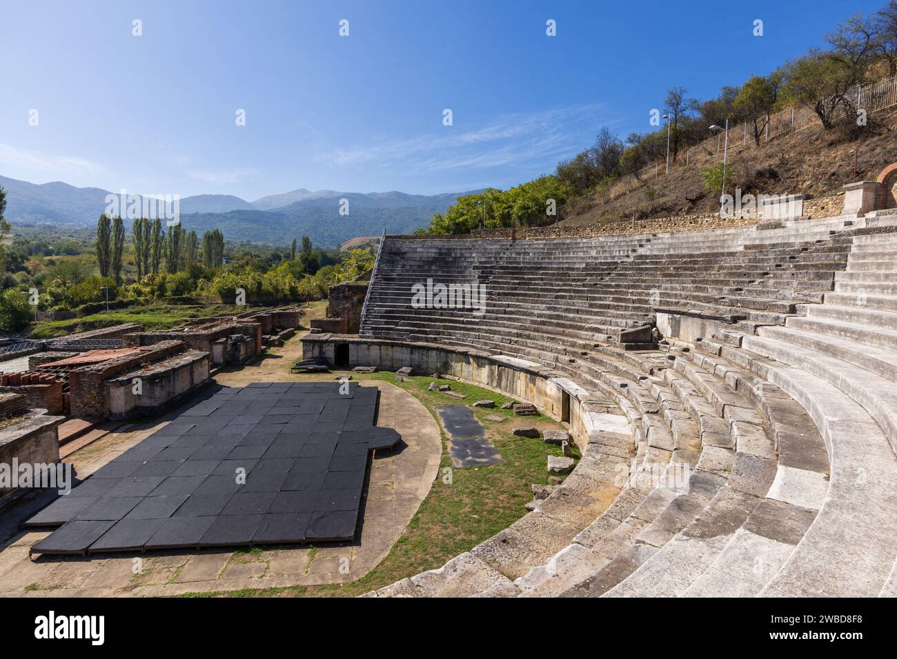The amphitheatre at Heraclea Lyncestis, an ancient Greek city in ...