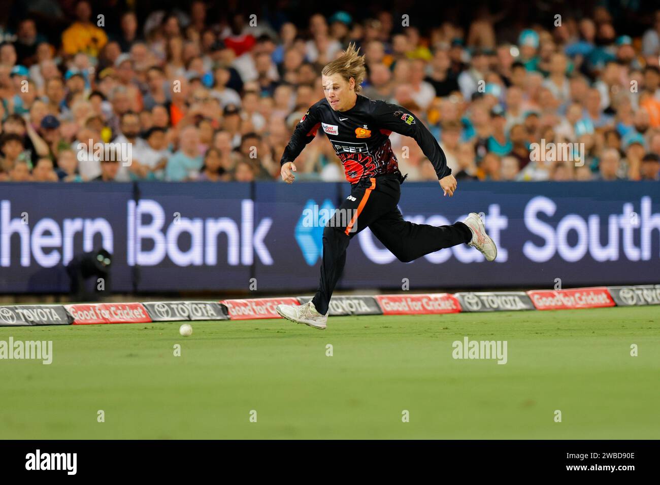Brisbane, Australia. 10th Jan 2024. Cooper Connolly (8 Perth Scorchers ...