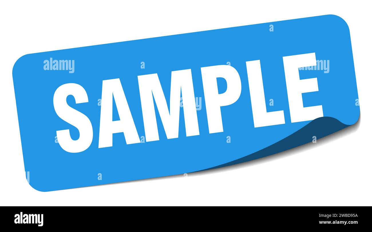 sample sticker. sample rectangular label isolated on white background ...
