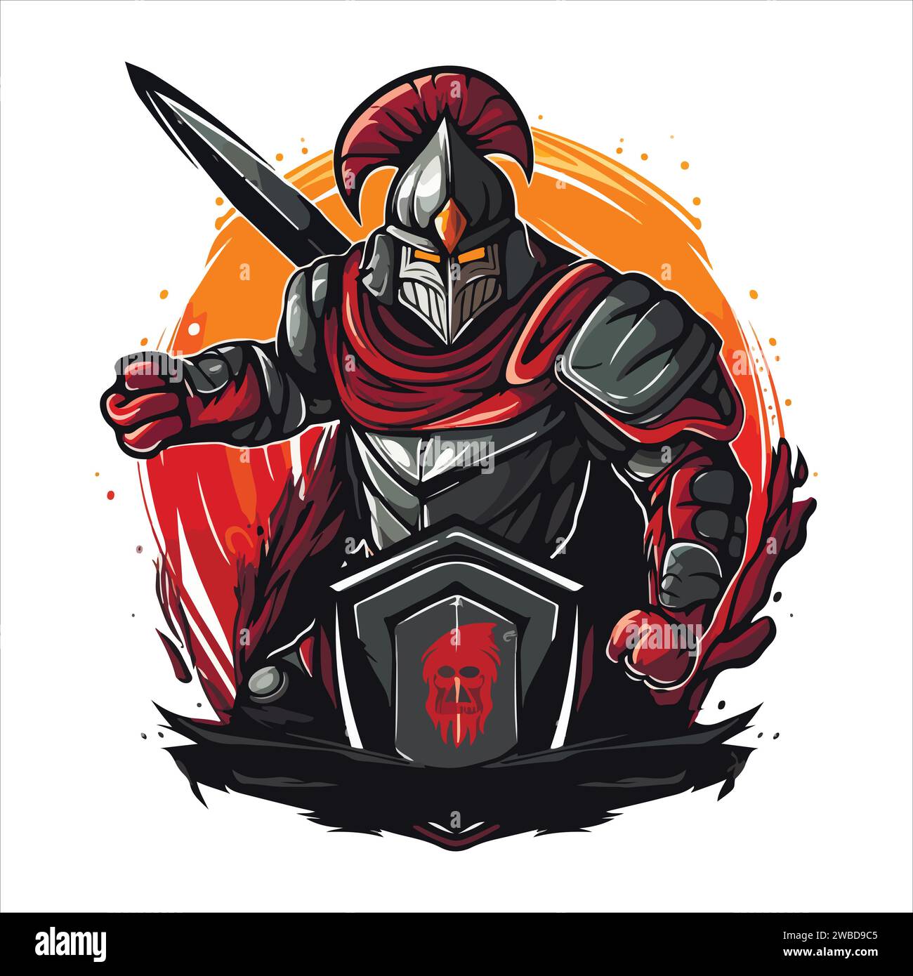 Knight crest clipart hi-res stock photography and images - Alamy