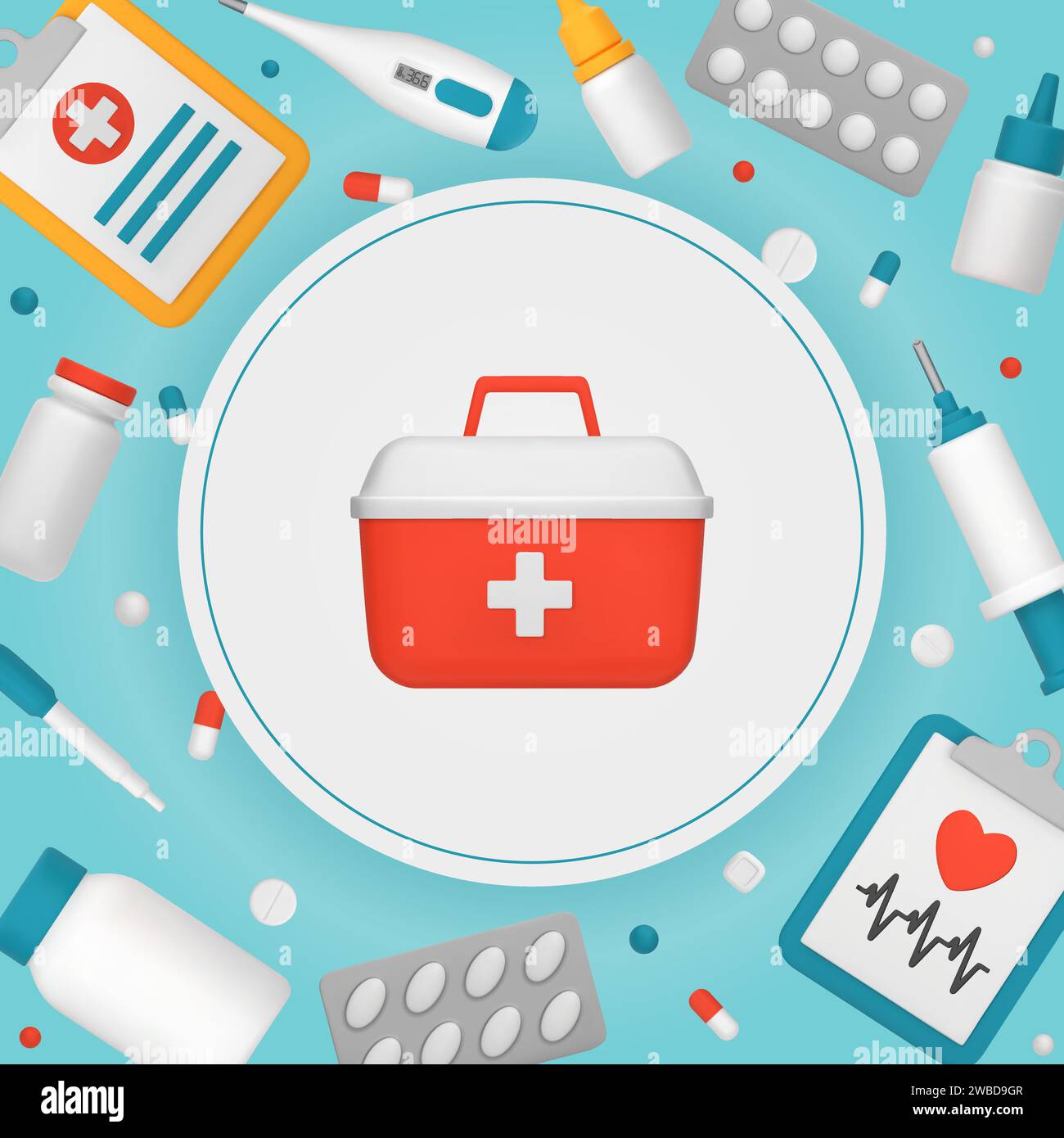 Medical kit cartoon hi-res stock photography and images - Alamy