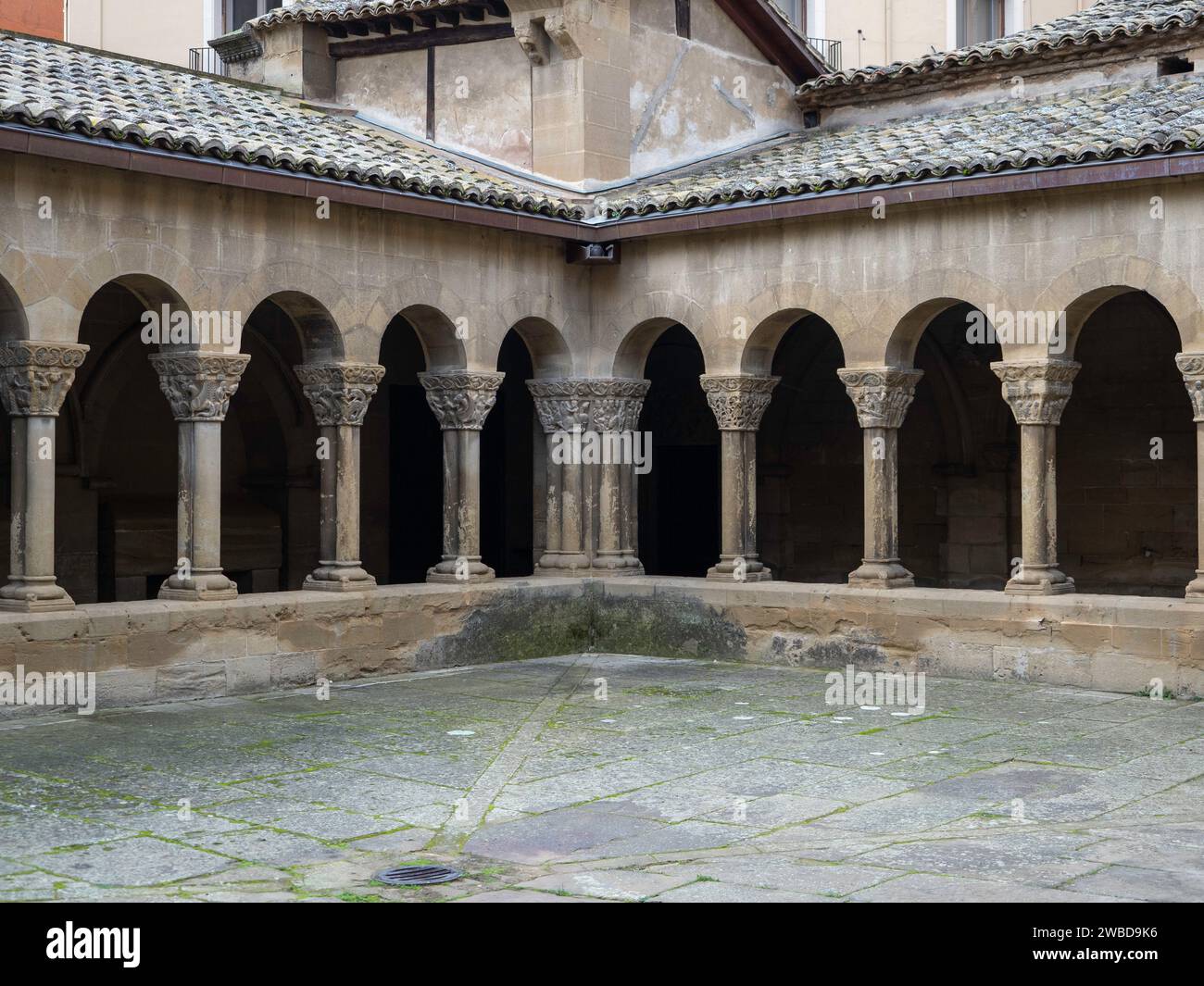 Old Cloister with Arches and Columns in the Historic Monastery ...