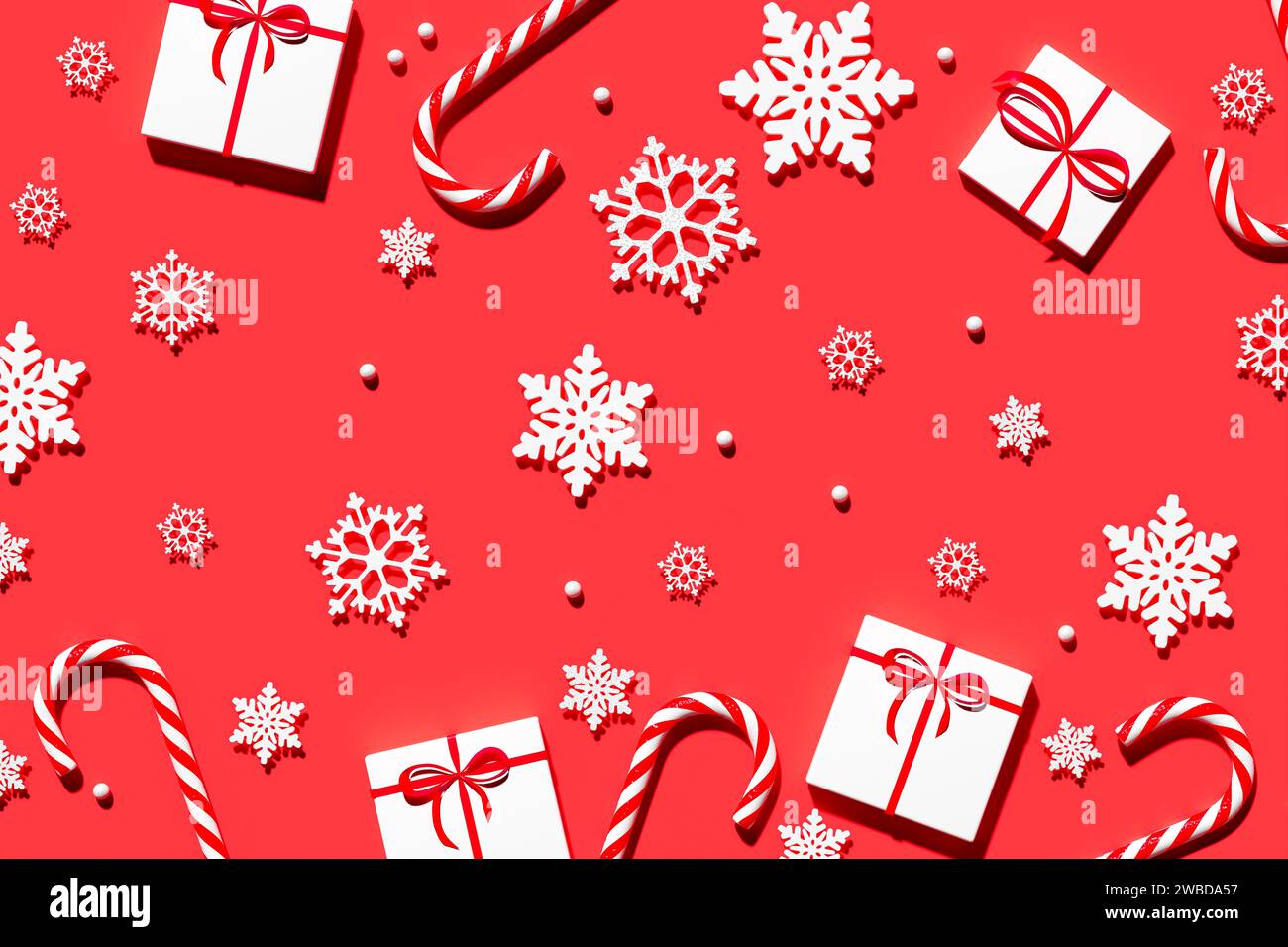 A vivid, high-contrast display features holiday essentials, including ...