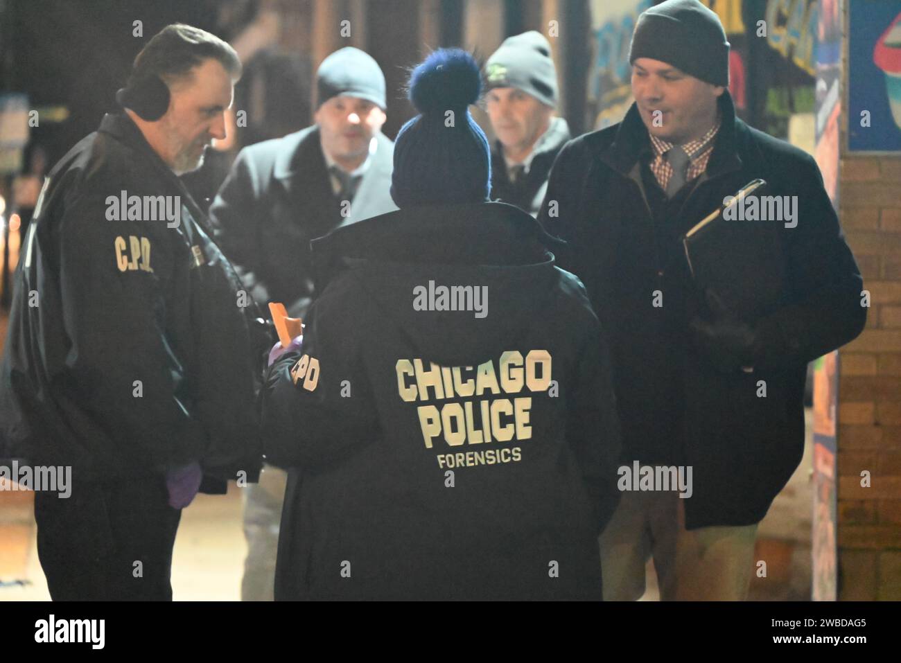 Investigators converge on the crime scene to process the evidence ...