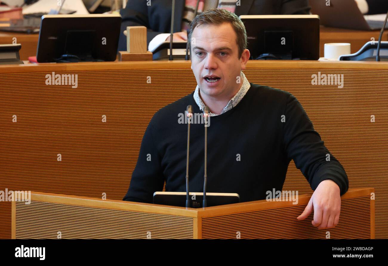 Namur, Belgium. 10th Jan, 2024. Ecolo's Laurent Heyvaert pictured ...
